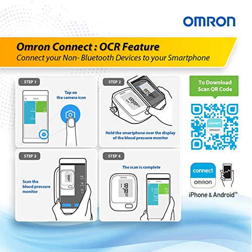 Omron Hem 7121J Fully Automatic Digital Blood Pressure Monitor with Intellisense Technology & Cuff Wrapping Guide Most Accurate Measurement (White) (Power Source - Battrey)