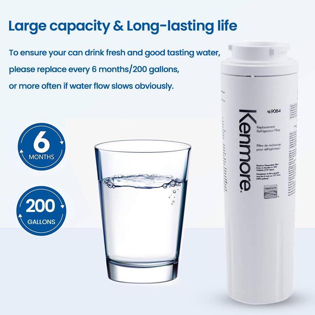 Water Filter Compatible with Kenmore 9084 9006 46-9006 Filter 4 Water Filter Replacement, 2-Pack