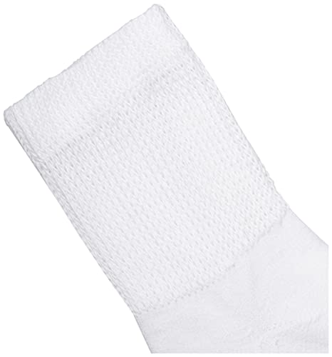Dr. Scholl's Men's 4 Pack Diabetic and Circulatory Non Binding Ankle Socks, White, Shoe Size: 7-12