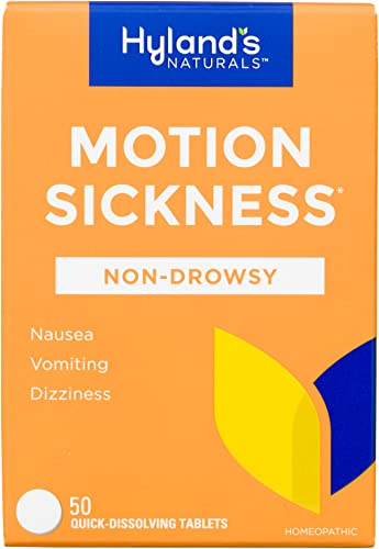 Hyland's Naturals Motion Sickness, Nausea Relief Tablets, All Natural Treatment for Car Sickness and Sea Sickness, 50 Co