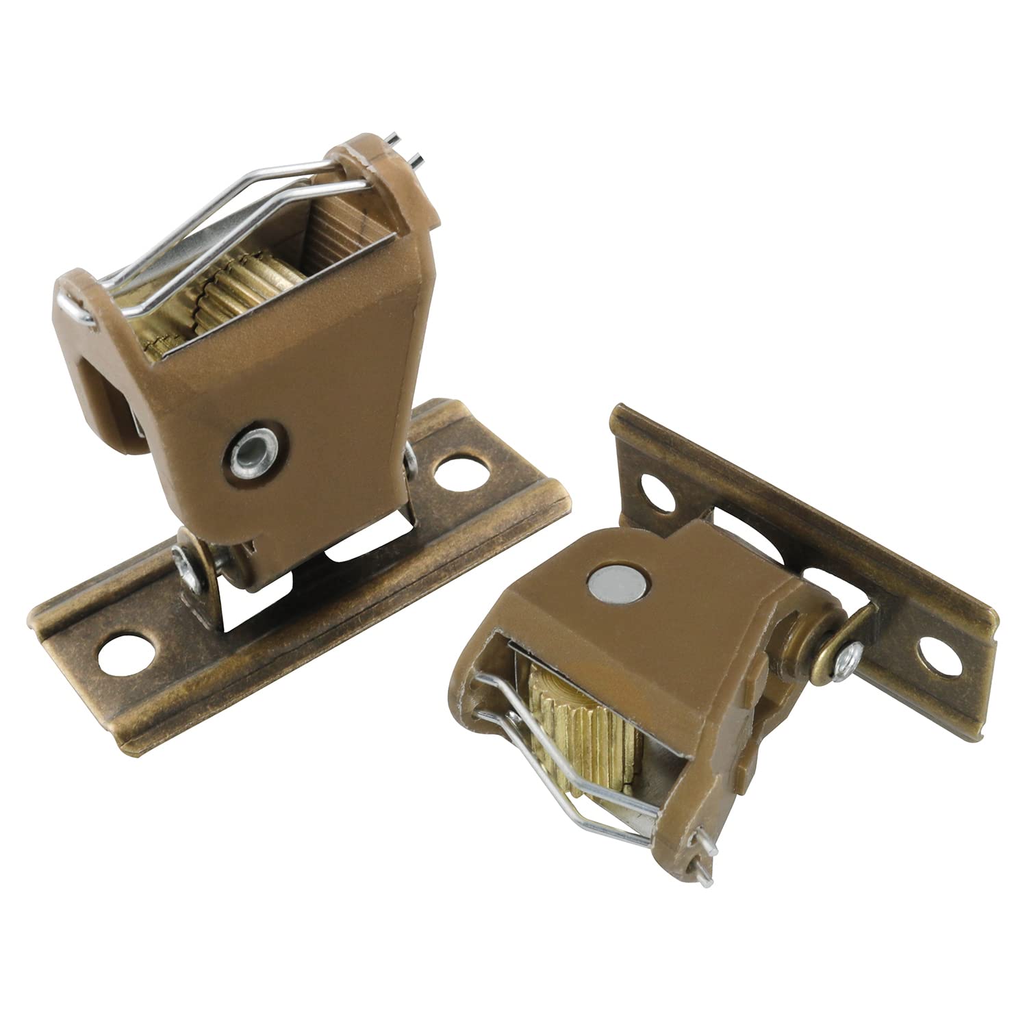 ZZLZX 2PCS Roman Shade Cord Lock Austrian Shade Window Blind Lock Holds Roman Shade Rope Brown Lockset (4 Screws), Brown