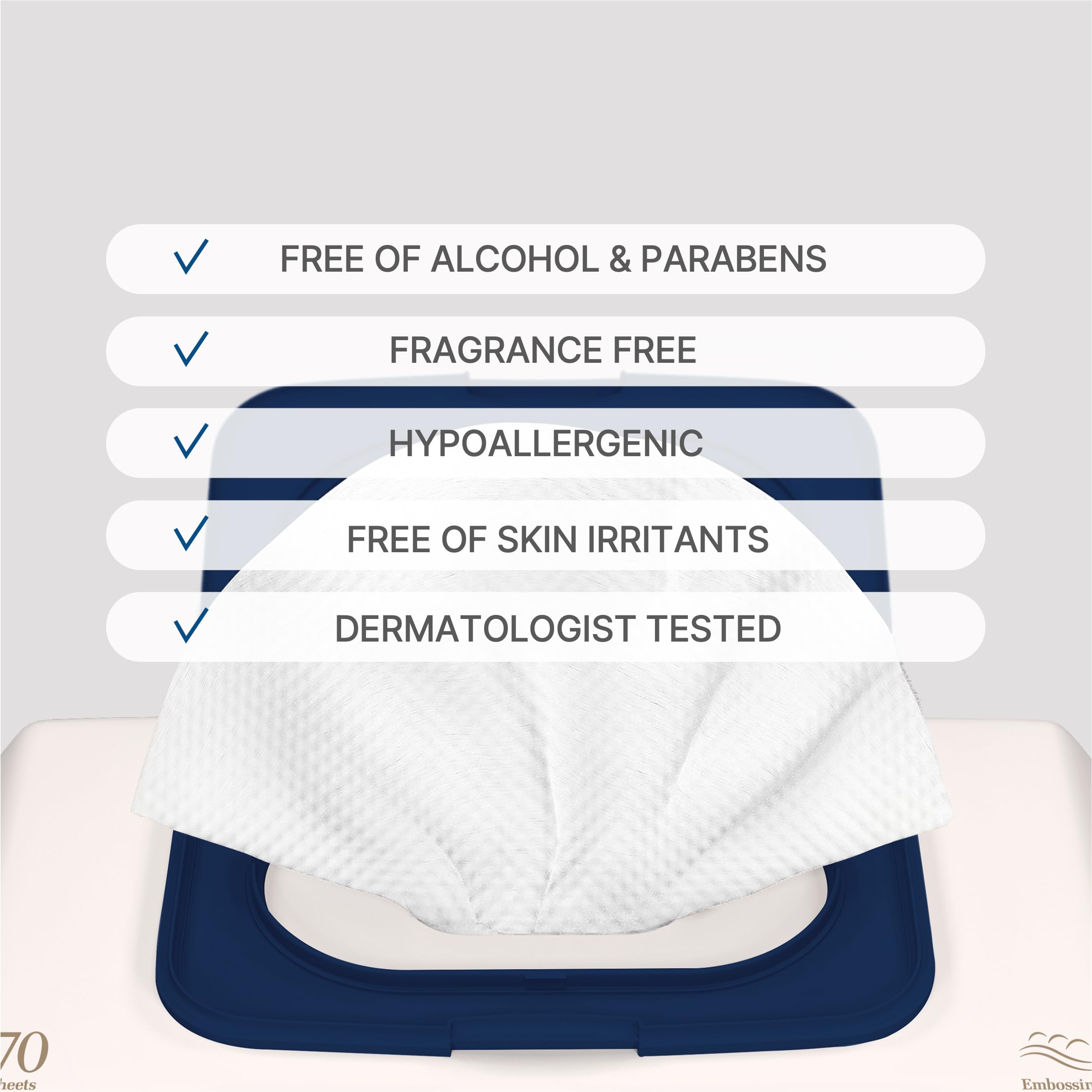 BEBESUP Korea’s #1 Signature Baby Wipes - Hypoallergenic Water-based Unscented Alcohol-Free Ultra-Thick 75 GSM Super Seed Extracts Plant-Based for sensitive skin Flip-Top 560 Count (8 Packs)