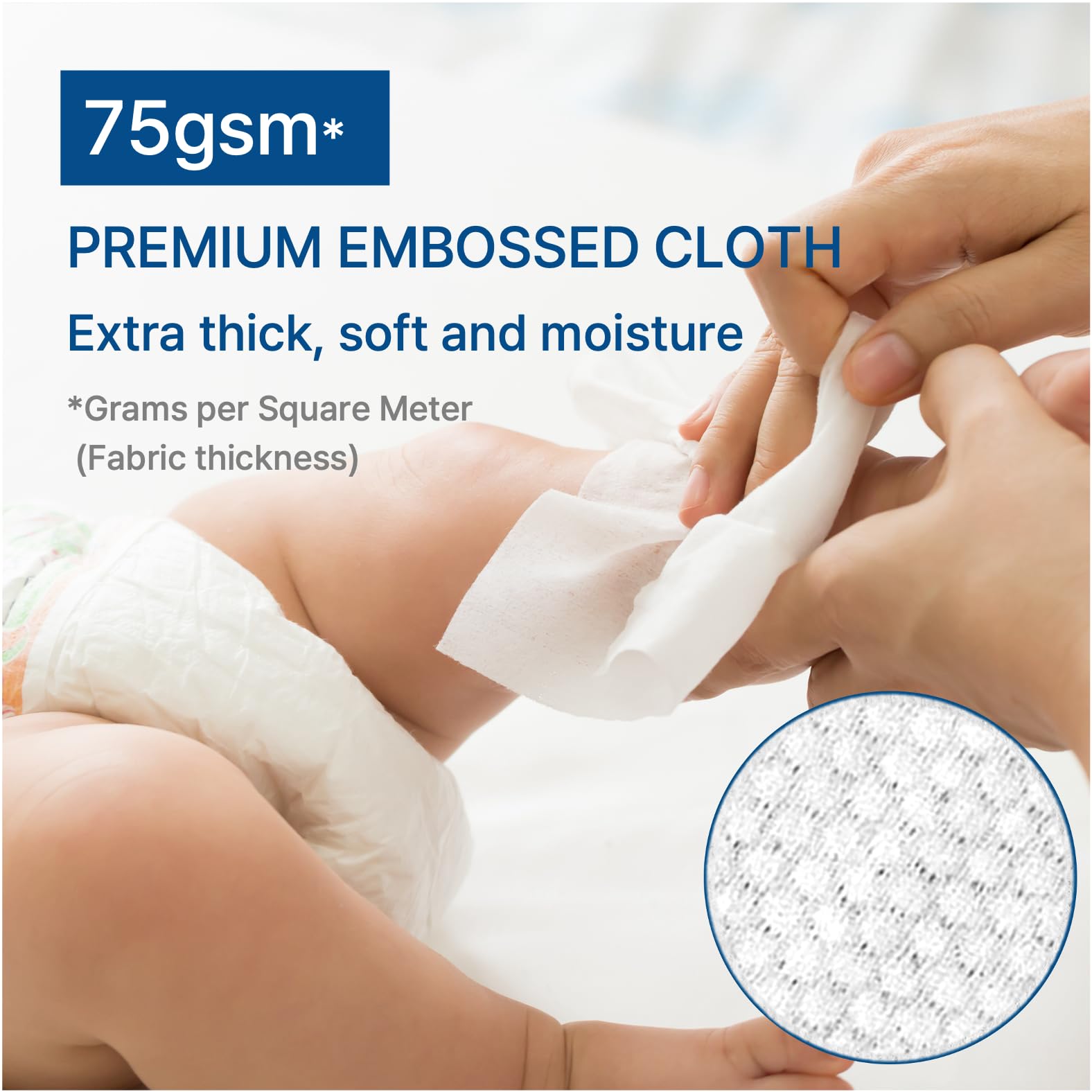 BEBESUP Korea’s #1 Signature Baby Wipes - Hypoallergenic Water-based Unscented Alcohol-Free Ultra-Thick 75 GSM Super Seed Extracts Plant-Based for sensitive skin Flip-Top 560 Count (8 Packs)