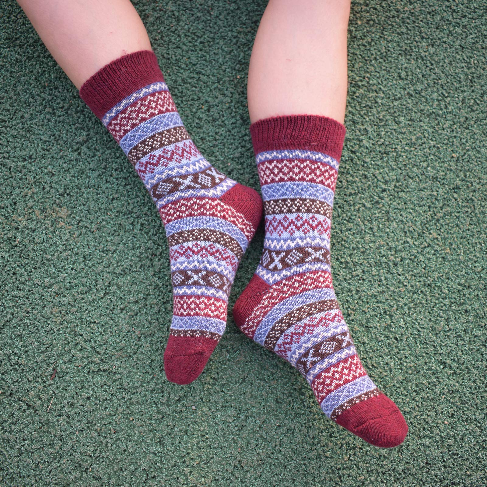YQHMT Wool Socks for Women Gifts Winter Warm Thick Thermal Vintage Knit Soft Comfy Crew Socks Stocking Stuffers, Christmas Gifts