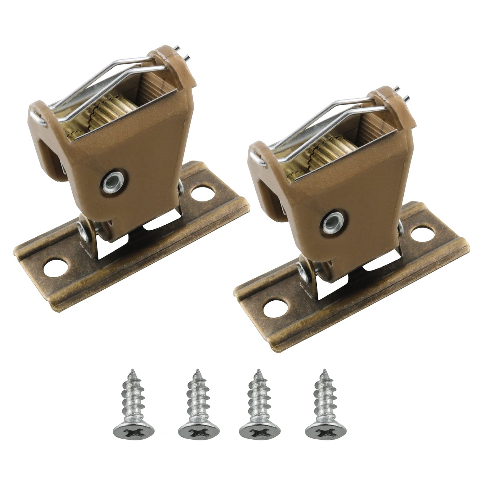 ZZLZX 2PCS Roman Shade Cord Lock Austrian Shade Window Blind Lock Holds Roman Shade Rope Brown Lockset (4 Screws), Brown
