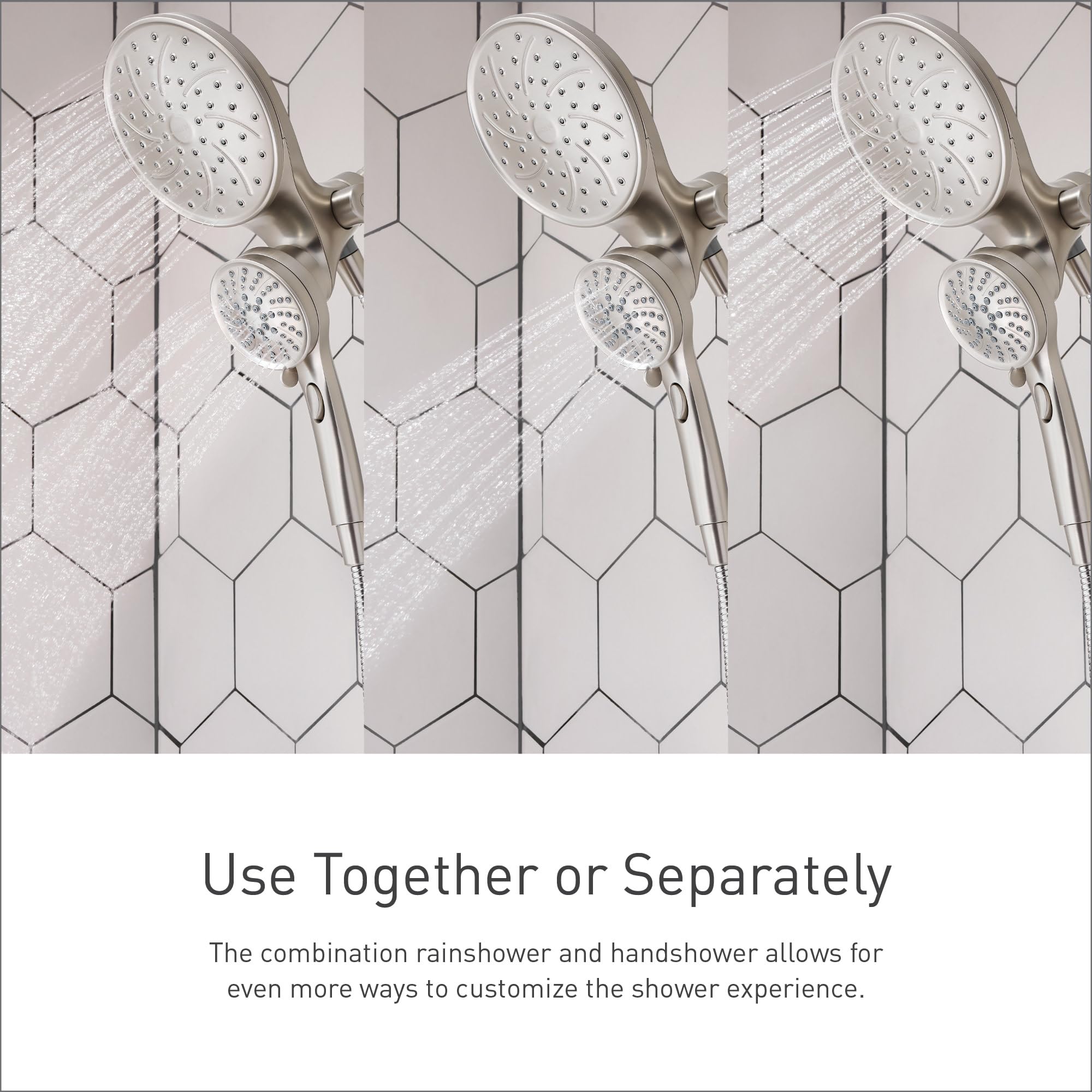 Moen 26008SRN Attract Magnetix Six-Function Handheld Showerhead with Magnetic Docking System, Spot Resist Brushed Nickel