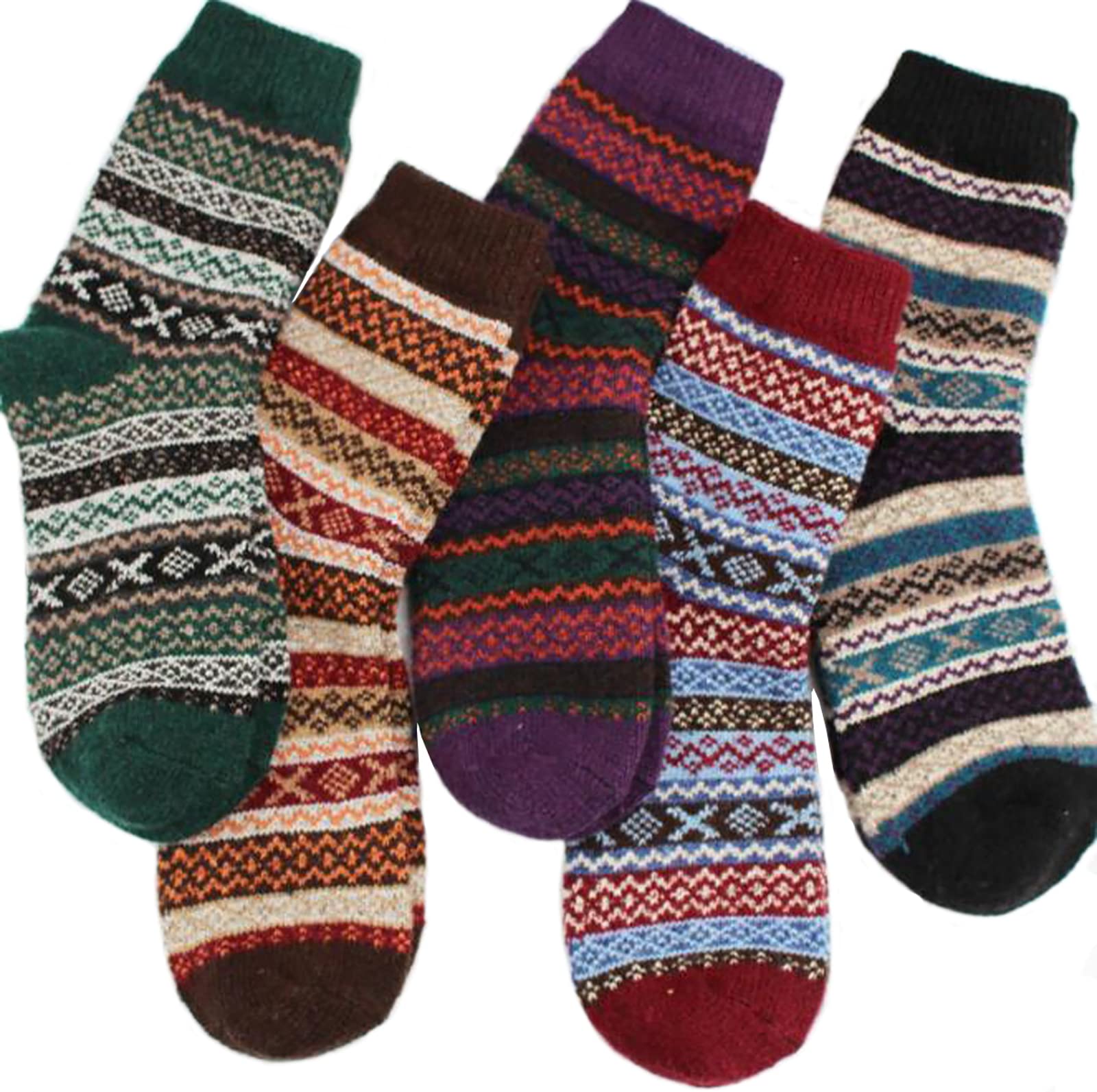 YQHMT Wool Socks for Women Gifts Winter Warm Thick Thermal Vintage Knit Soft Comfy Crew Socks Stocking Stuffers, Christmas Gifts