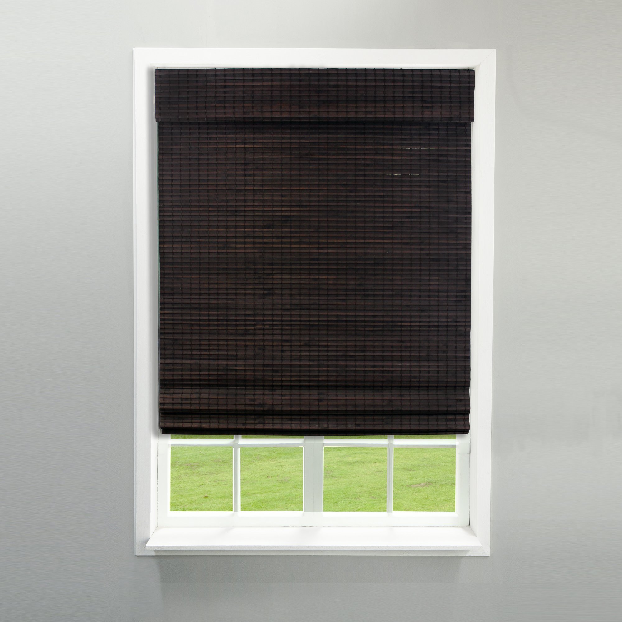RADIANCE 2208834E Cordless Bamboo Roman Shade Espresso, 34" W X 64" L