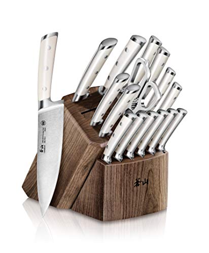 Cangshan S1 Series 1022599 German Steel Forged 17-Piece Knife Block Set, Walnut