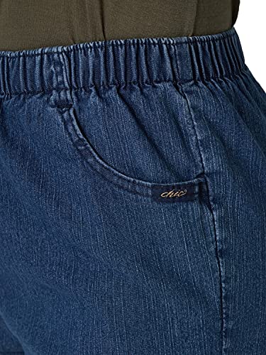 Chic Classic Collection Women's Stretch Elastic Waist Pull-On Legging Pant Mid Shade Denim 18 Petite
