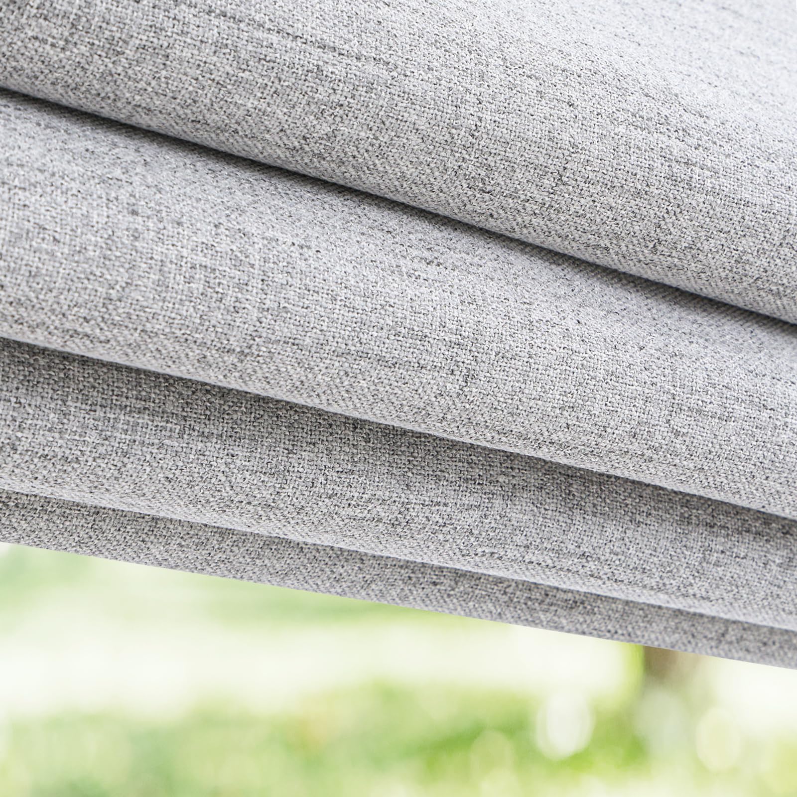 Cordless Roman Shades Window Shades, Linen Grey Custom Blackout Light Filtering Window Roman Blinds, Fabric Roman Shades for Windows, French Doors, Doors, Kitchen Windows