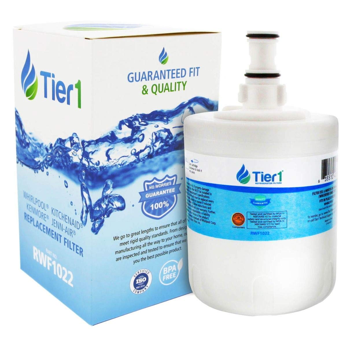 Tier1 8171413 Refrigerator Water Filter | Replacement for Whirlpool 8171413, Kenmore 9002, EDR8D1, 469002, 8171414, WF286, WSW-4, WFI-NLC200, Fridge Filter