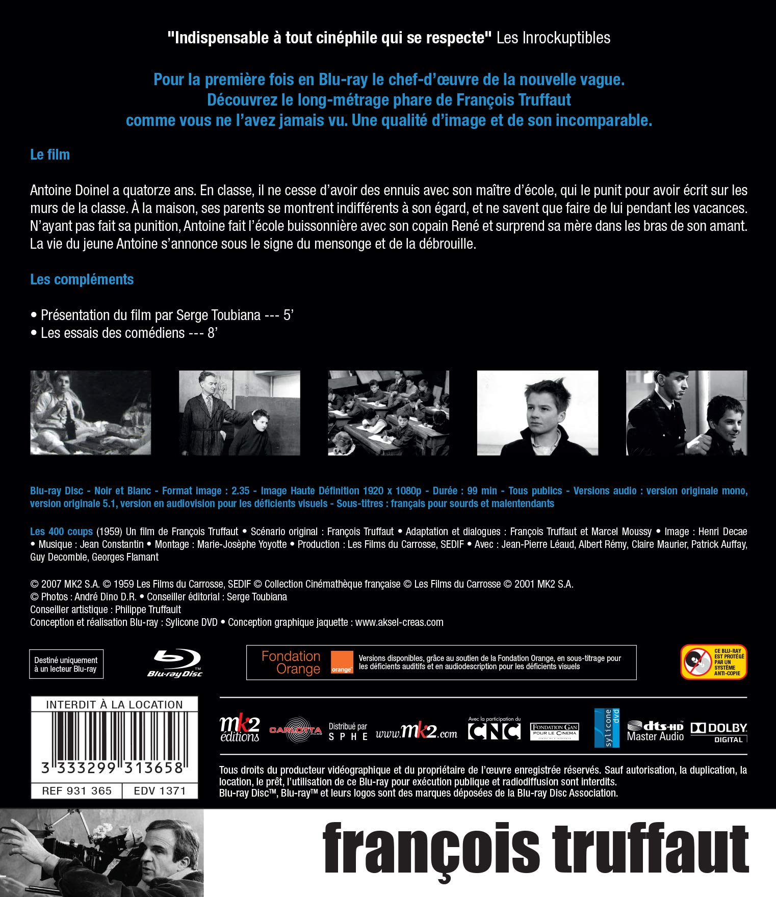 Les Quatre Cents Coups [Blu-Ray]