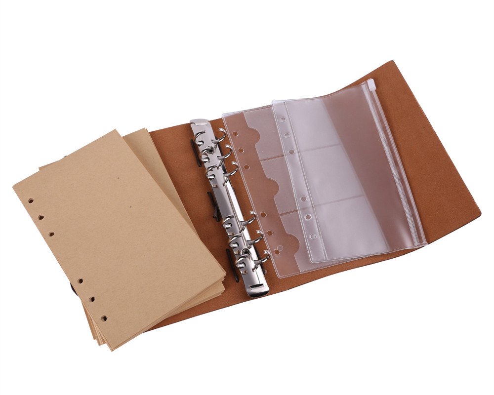 Leather Journal Notebook, MALEDEN Spiral Bound Traveler Notebook for Women Men Thanksgiving Refillable Daily Planner Sketchbook Diary with Zipper Pocket