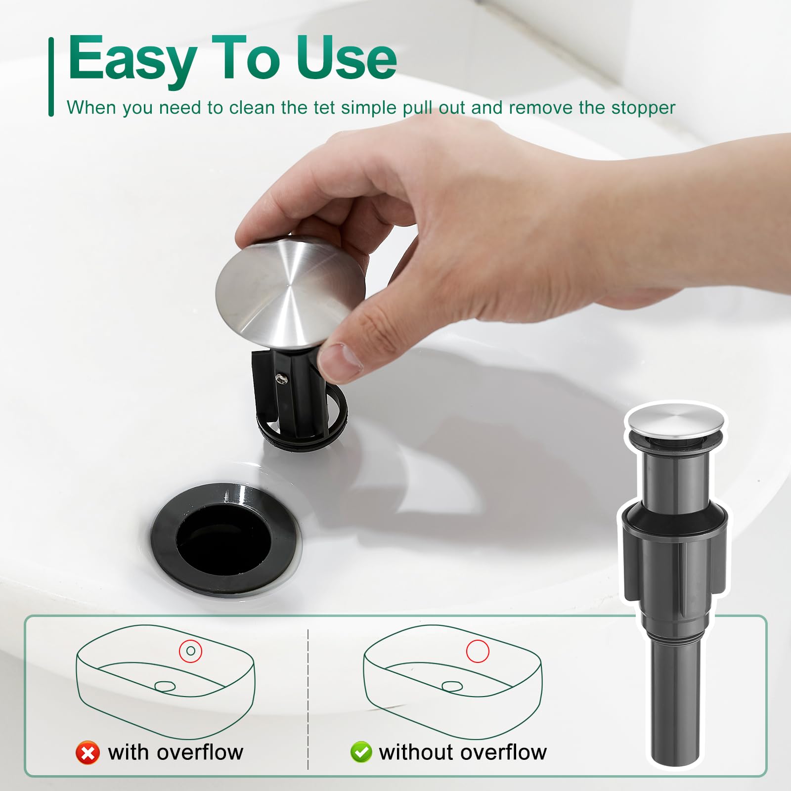 VOTON Vessel Sink Faucet Chrome Modern Tall Bathroom Faucets Single Handle One Hole Rv Vanity Lavatory Bathroom Sink Faucet