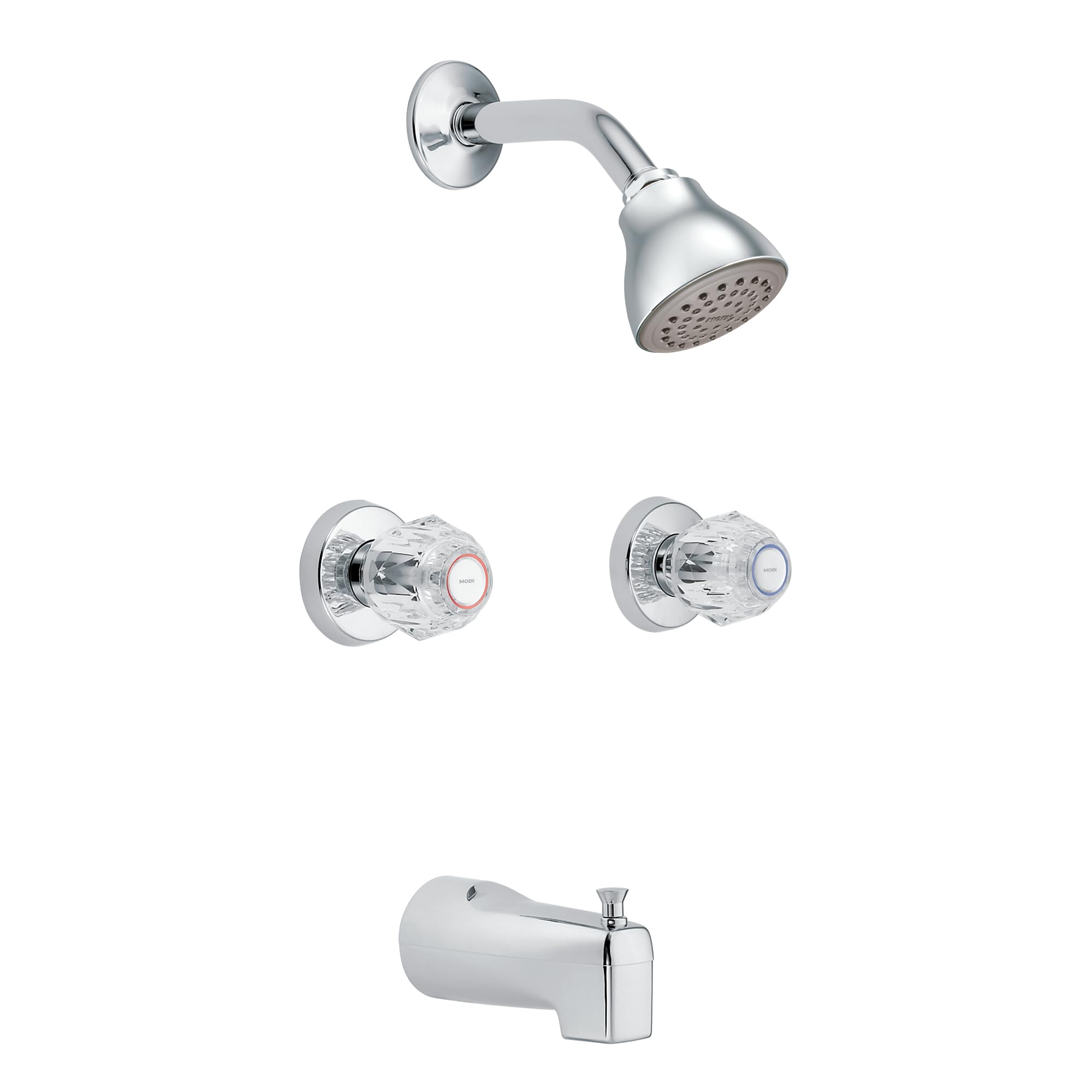 Moen 2919EP Chateau Two-Handle Tub and Eco-Performance Shower Faucet, Valve Included, Chrome