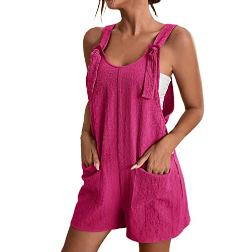 Cheifay Leggings for Women Women's Sleeveless Rompers Adjustable Spaghetti Straps Hiking Jumpsuits Light Belted Overalls with Pockets Jumpsuits for Women