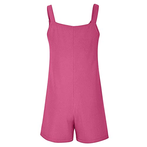 Cheifay Leggings for Women Women's Sleeveless Rompers Adjustable Spaghetti Straps Hiking Jumpsuits Light Belted Overalls with Pockets Jumpsuits for Women