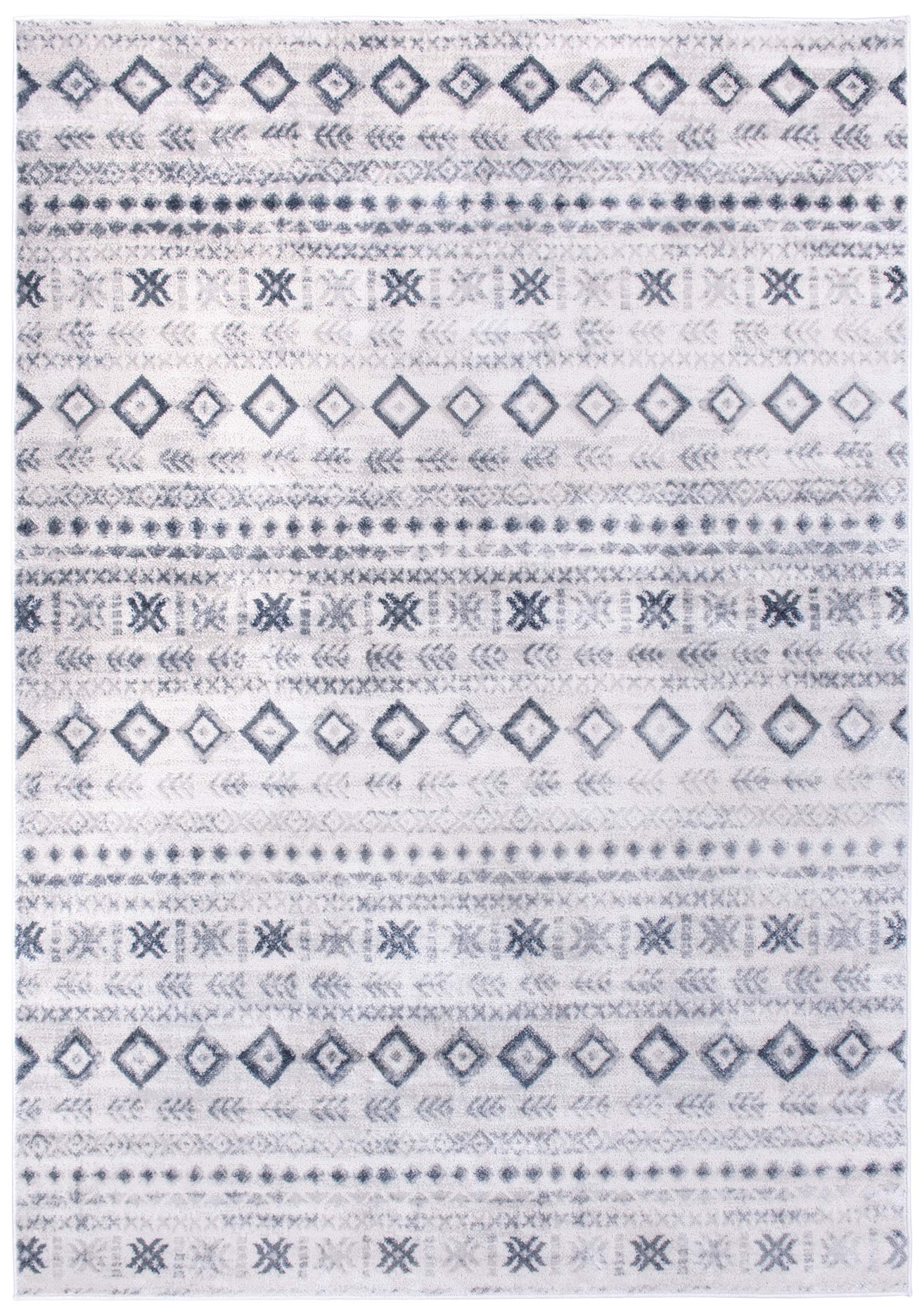 Rugshop Tribal Bohemian Vintage Area Rug 5' x 7' Cream