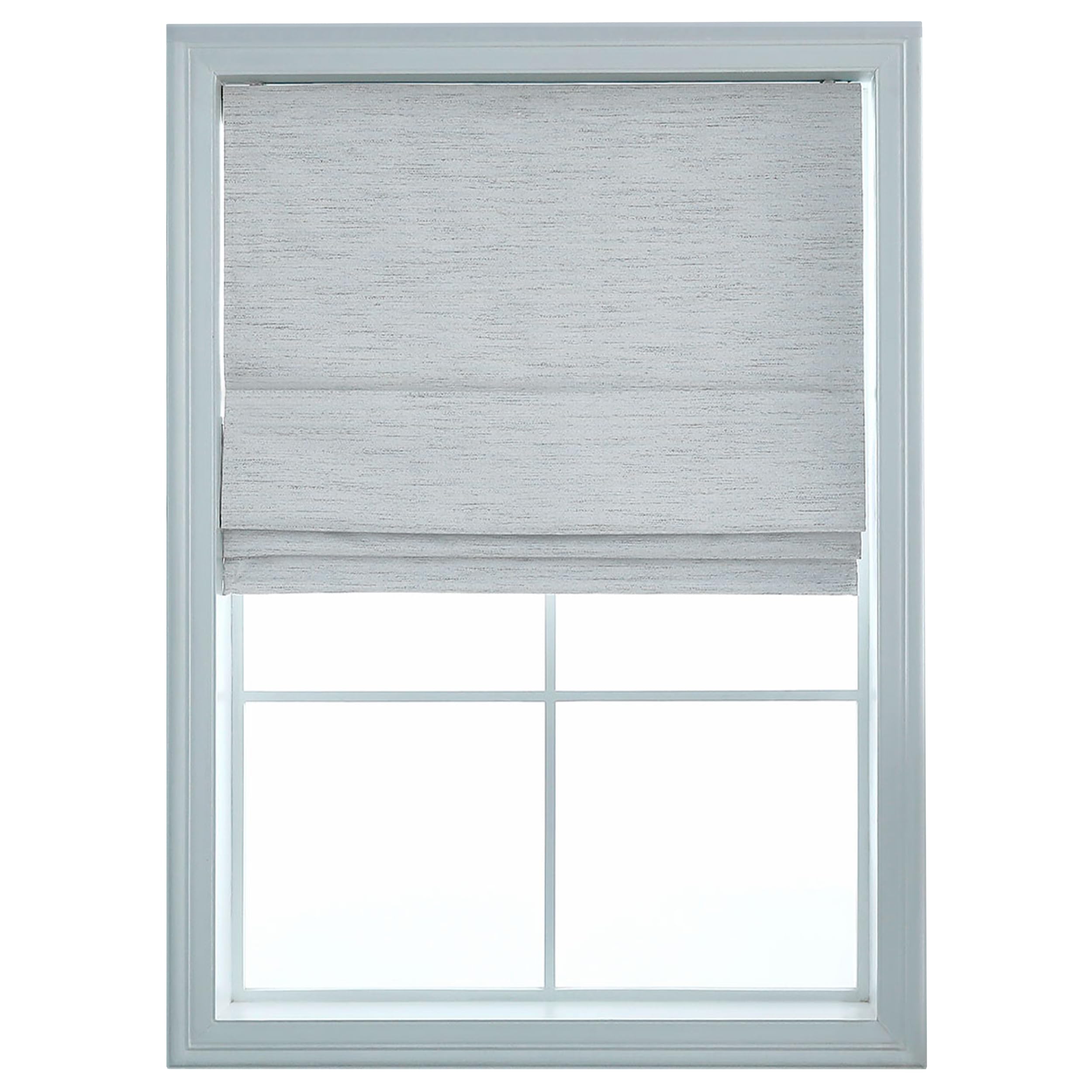 Everyday Celebration Roman Shades for Windows, Washable Cordless 100% Blackout Roman Window Shades Pull Down Window Treatment, Blackout Blinds & Shades with Woven Fabric, 35" W X 64" H, (Light Stone)