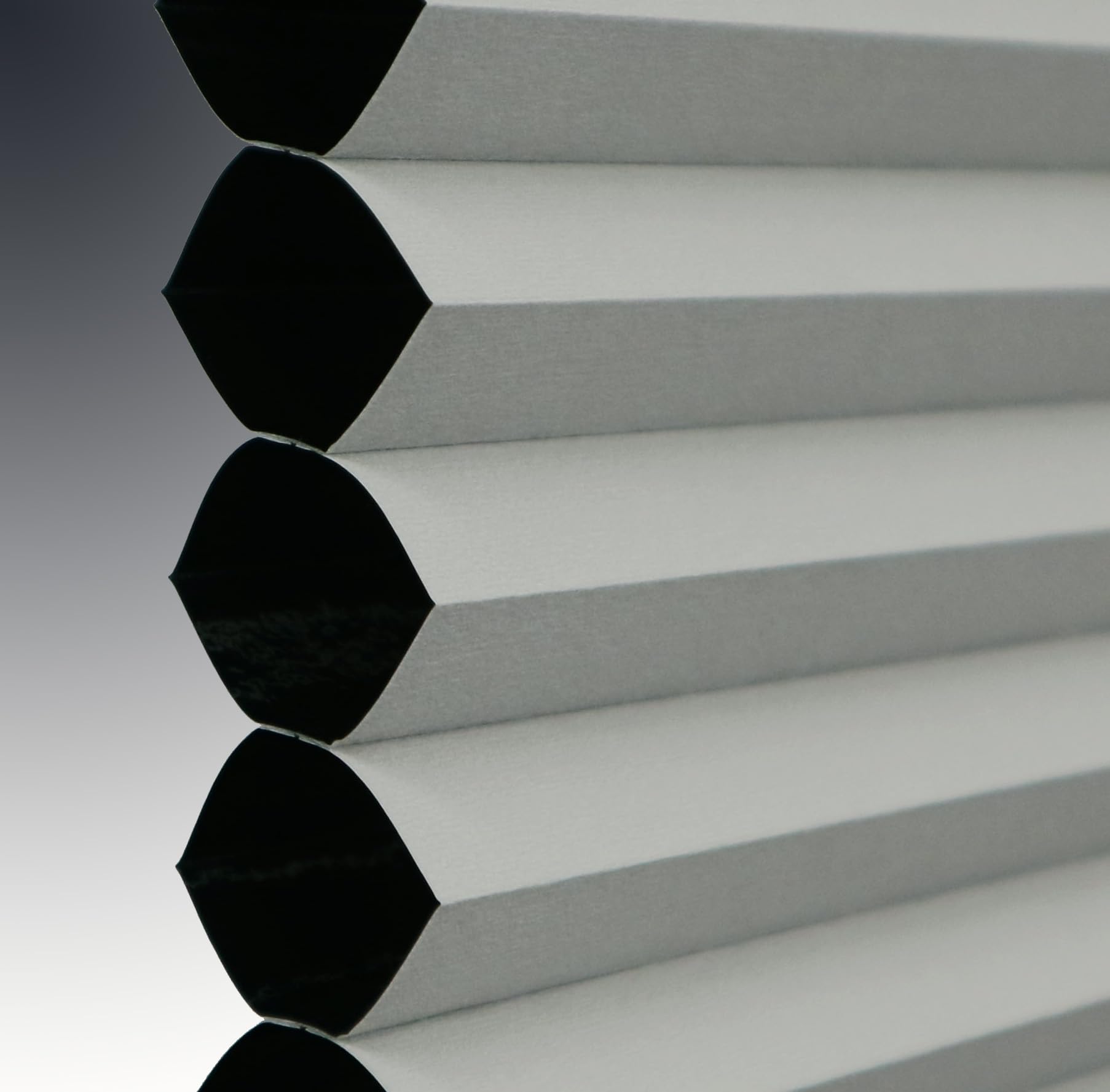 BlindsAvenue Custom ¾” Pleat, Cellular Shades, Color Urban Gray, Blackout Fabric Available in 2 Cordless Lift Systems. Customize to Widths Between 18”-96” Wide & Any Height Between 18”–84”