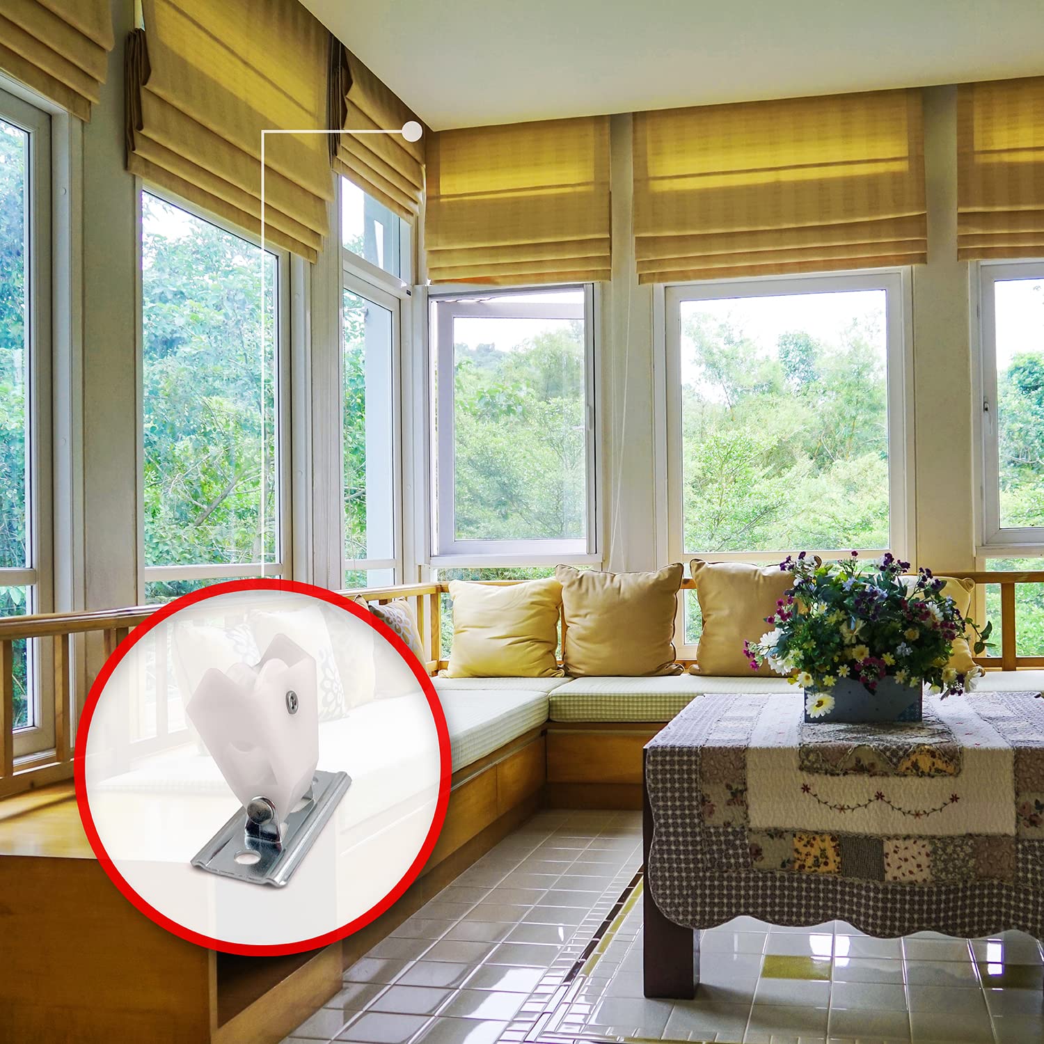 Amazing Drapery Hardware 2 Qty: Small Roman Shade Cord Pulley : up to 3 Cords
