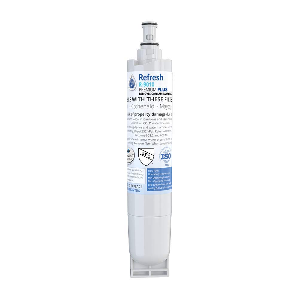 Refresh NSF-53 Replacement Refrigerator Water Filter Compatible with Kenmore 46-9010, 469010, 9010, 46-9085, 9085, AQUACREST AQF-4396508, Aquafresh WF285 and IcePure RFC0500A (1 Pack)