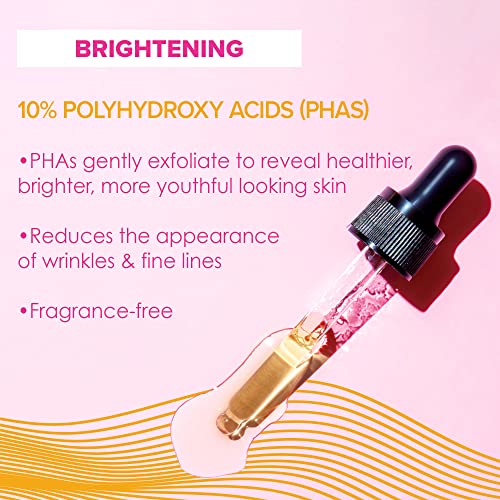 True+Real Vitamin C Serum for Face, Neck, Eyes β Premium Anti-Aging Serum, Reduce Wrinkles, Fine Lines, Dark Spots, Hydrating and Brightening, 10% PHAs - 1 Fl oz