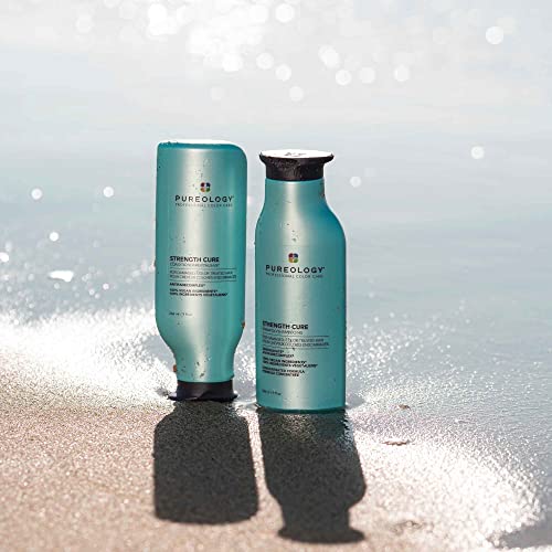 Pureology Strength Cure Strengthening Shampoo & Conditioner Bundle | For Damaged, Color Treated Hair | Sulfate-Free | Vegan | Updated Packaging | 9 Fl. Oz.
