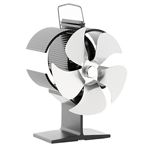 Practical Wood Log Stove Fan Quiet With 5 Heat Powered Fan Efficient Winter Warmer Circulating Warm Air Heat Powered Stove Fan For Wood Burning Stove