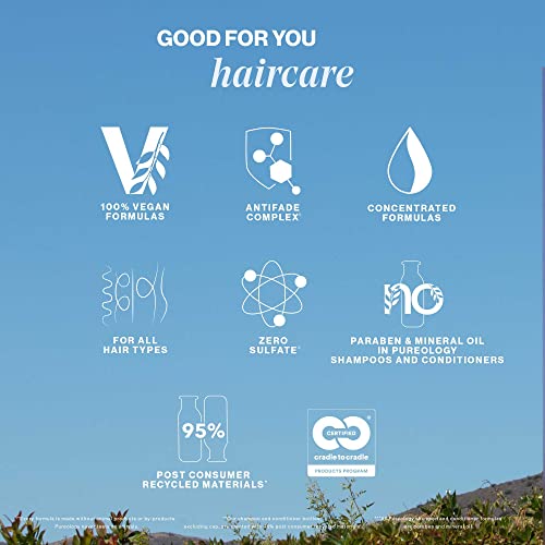 Pureology Strength Cure Strengthening Shampoo & Conditioner Bundle | For Damaged, Color Treated Hair | Sulfate-Free | Vegan | Updated Packaging | 9 Fl. Oz.