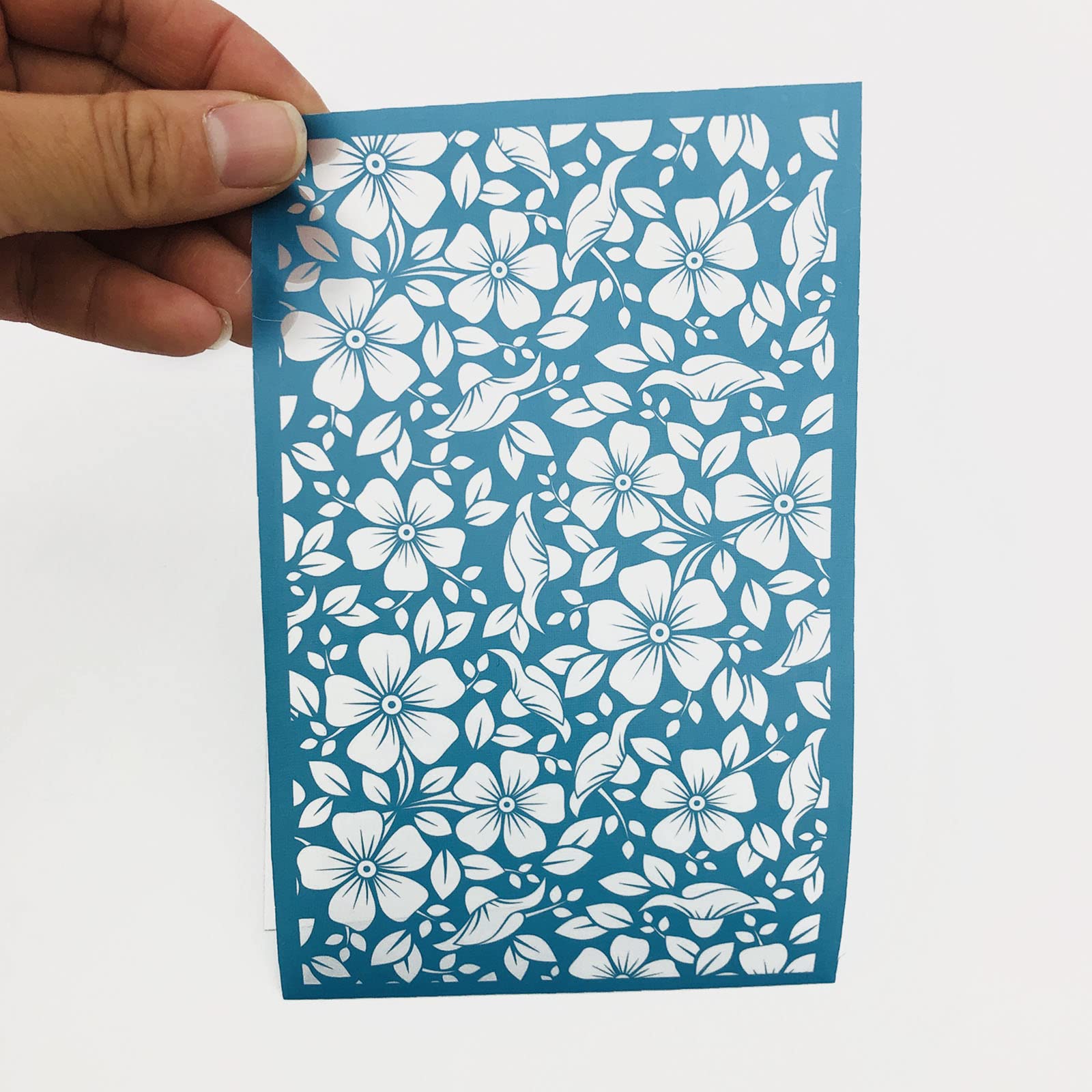 Flower Silk Screen Stencils Reusable Silkscreen-Print Kit Stencils Mesh-Transfers Stencil for DIY Printing On Clay-Decor Flower Silk Screen Stencils