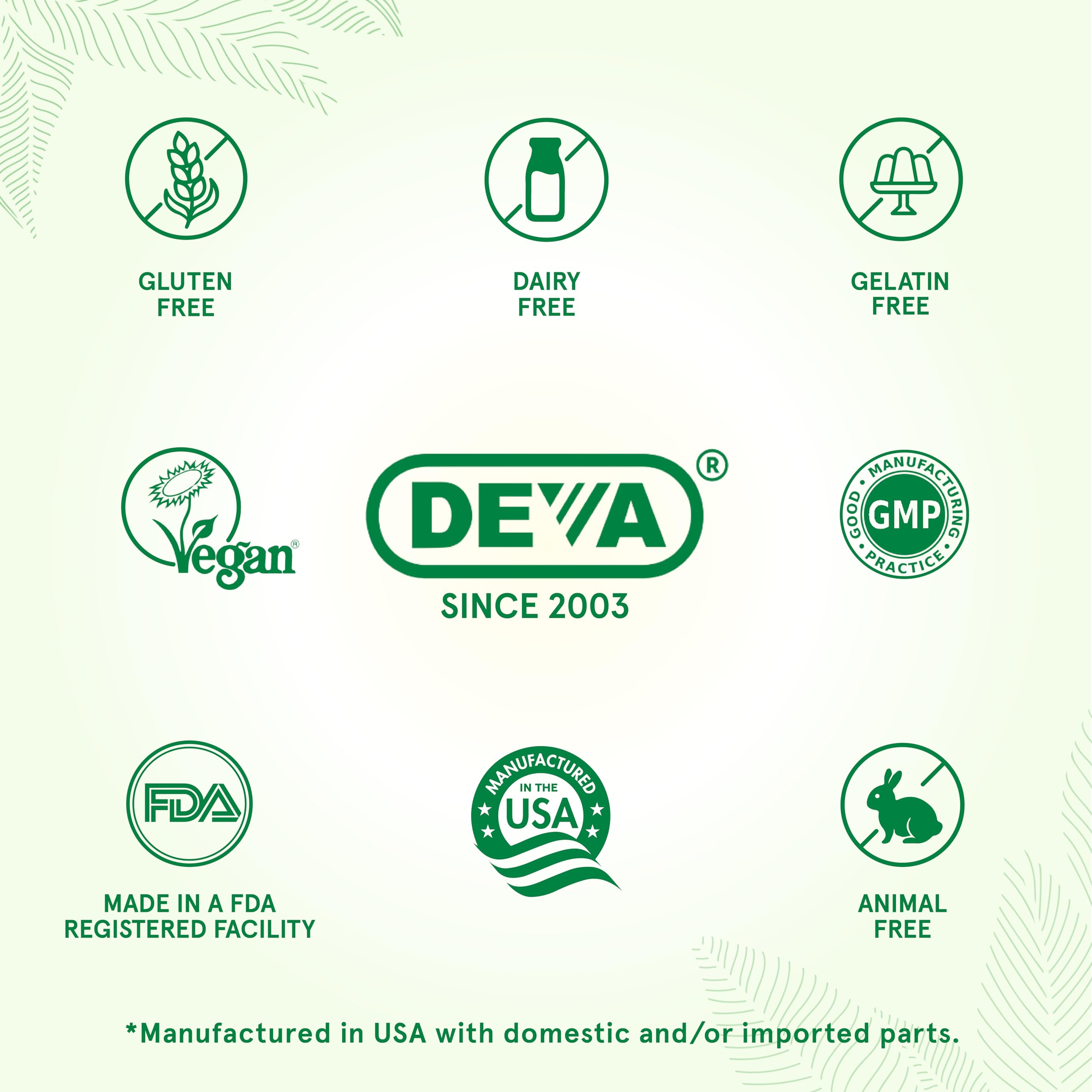 DEVA Vegan Omega-3 DHA EPA Supplement - Once-Per-Day Softgel 500 MG - Carrageenan Free - Gelatin Free - Non-Fish - Algae Oil Omega-3 Fatty Acids - 60 Softgels