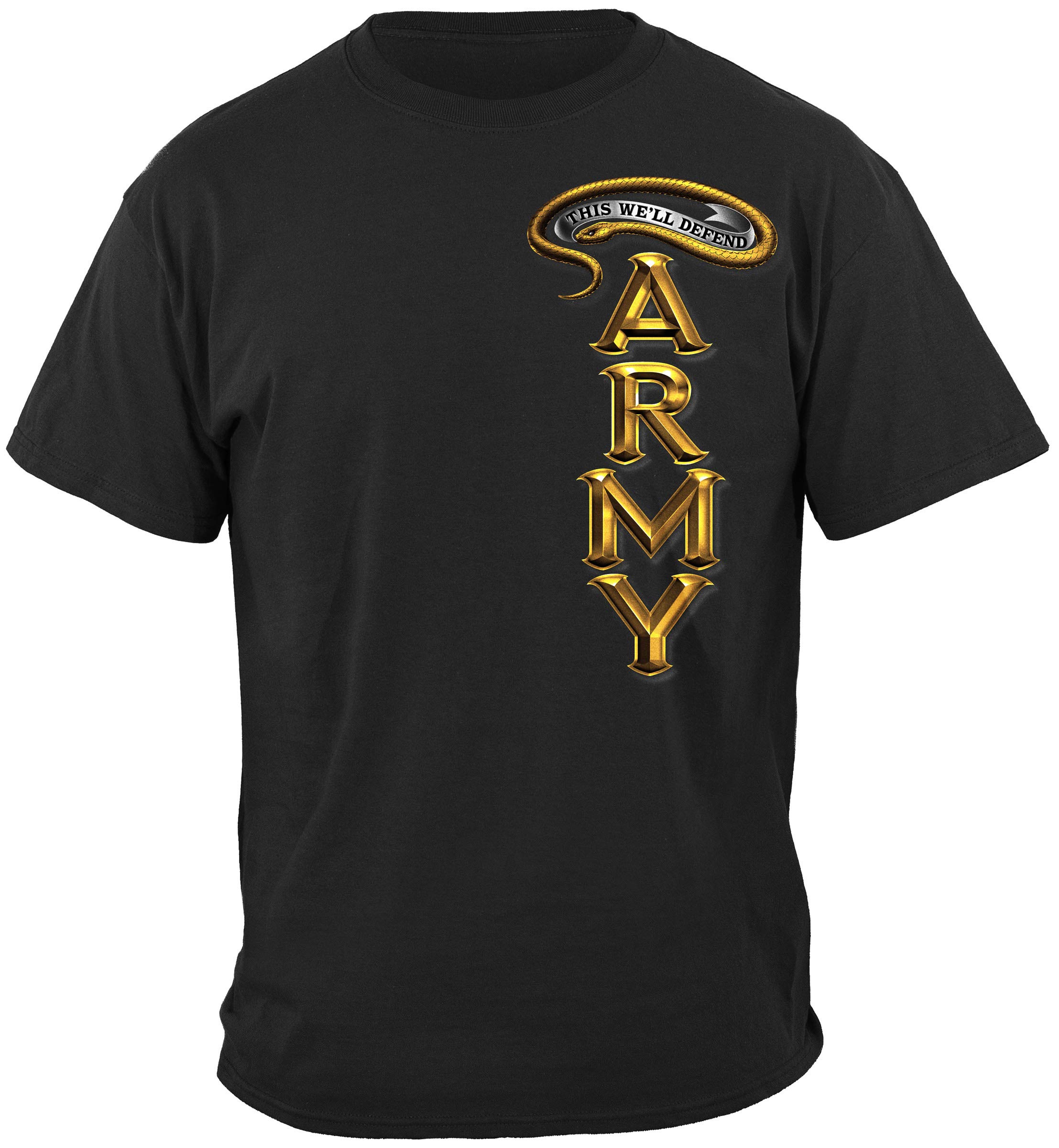 US Army Mens This We'll Defend T Shirt - Mens Black tee - 1775 Military Licensed