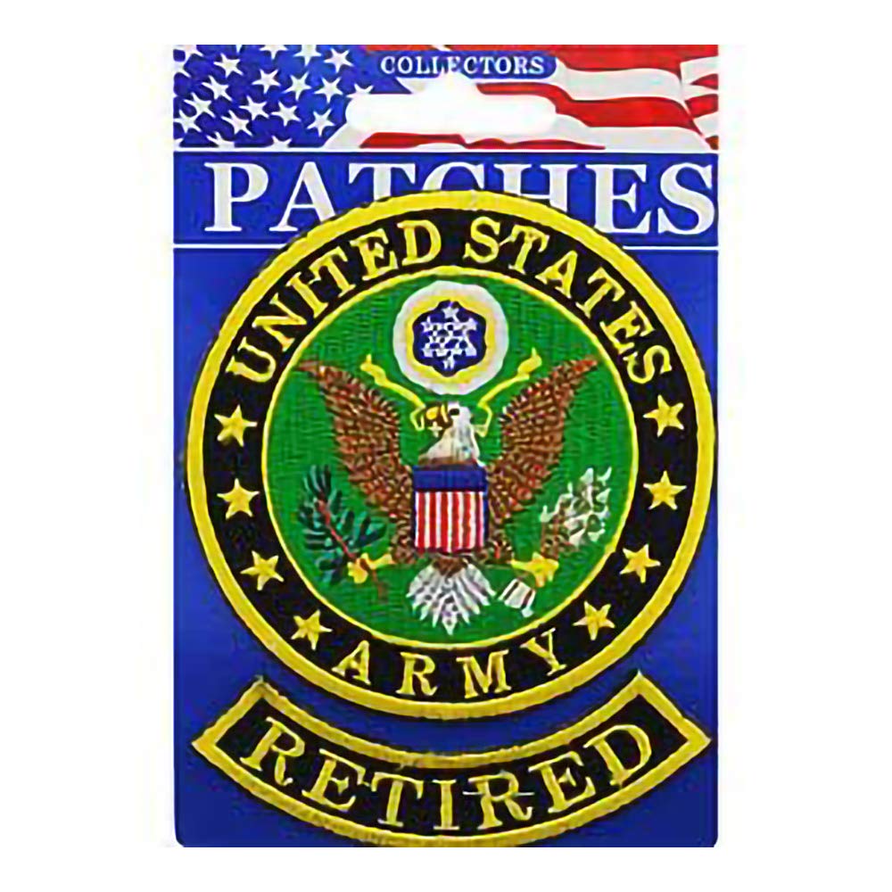 Retired Embroidered Military Patch - Army Retired OSFM