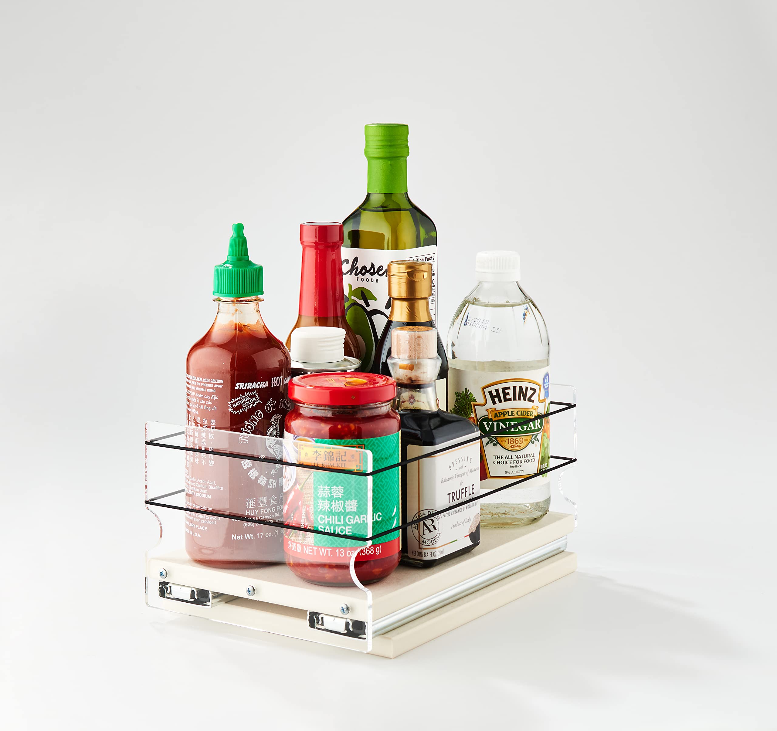 Vertical Spice - 6x1x11 DCP - Heavy Duty Storage Organizer Drawer for Cabinets and Pantries - Size: 6.9" Width x 5.0" Height x 10.6" Depth - Partially Assembled - MADE IN USA