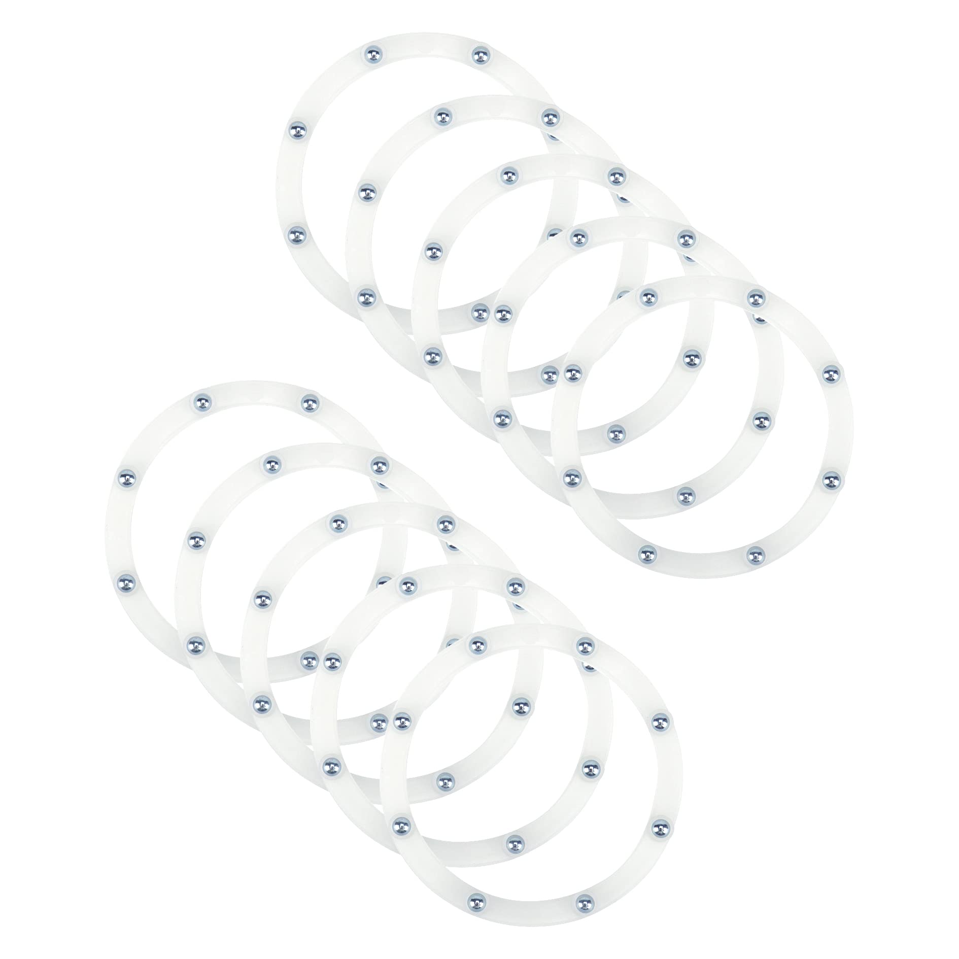 Lazy Susan Mcredy Lazy Susan Turntable 3.82x0.43"(DxH) Plastic Lazy Susan White Plastic Pack of 10