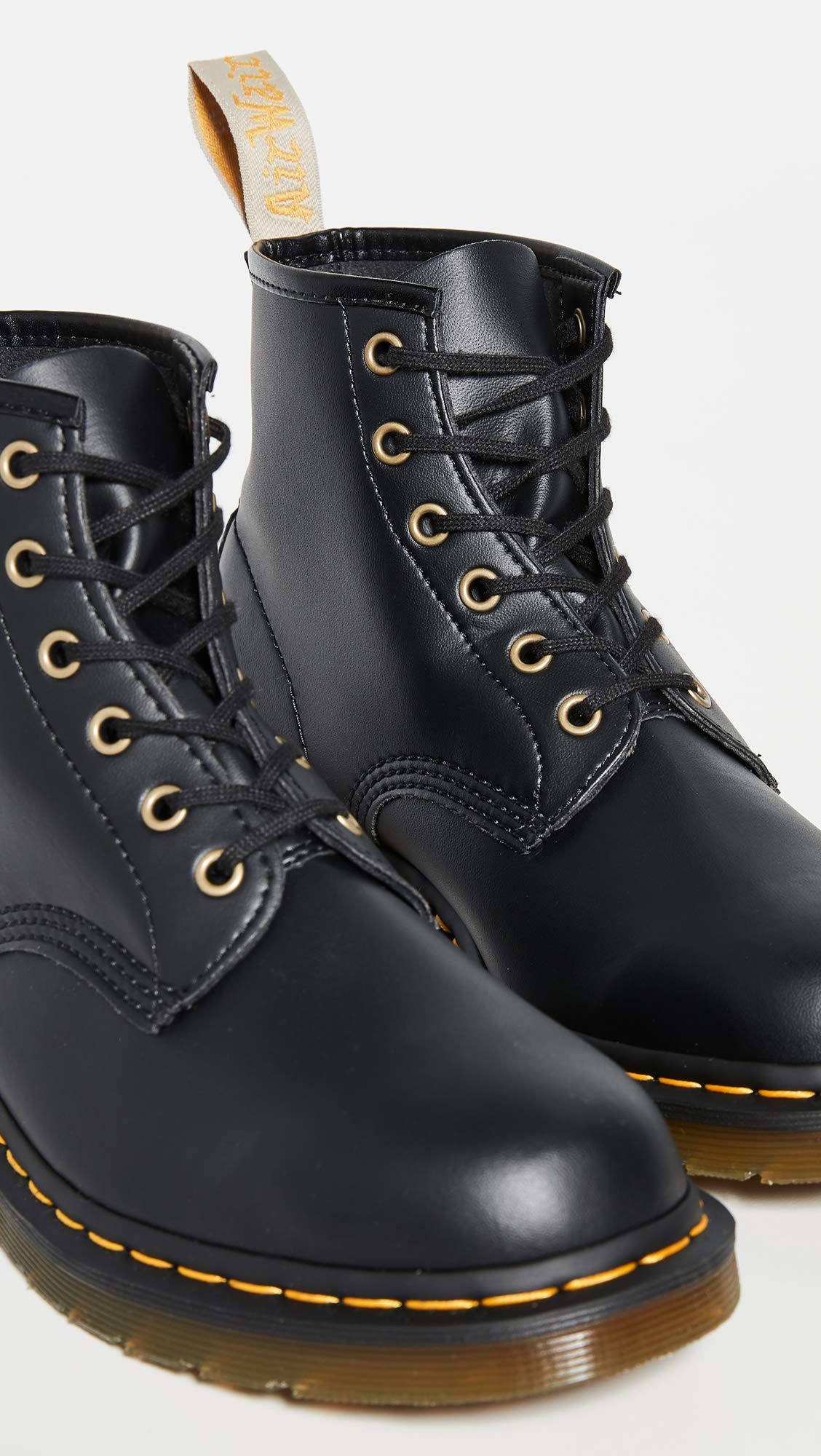 Dr. Martens Unisex Vegan 101 Fashion Boot, Black Felix Rub Off, 5 US Men