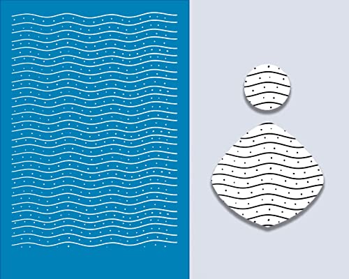 Stripe Print Silkscreen Stencil for Polymer Clay - Silk Screen Printing for Polymer Clay Earrings- Polymer Clay Silk Screen Tool- Jewelry Earring Silk Screen (BCW441)