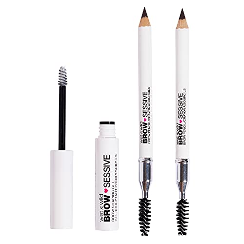 Wet n Wild Must-Have Brow Kit, Eyebrow Pencils, Spoolie Brush, Clear Brow Gel (1180440)