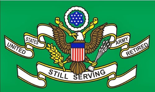 United States Army Retired" Green" 3'x5' Polyester flag