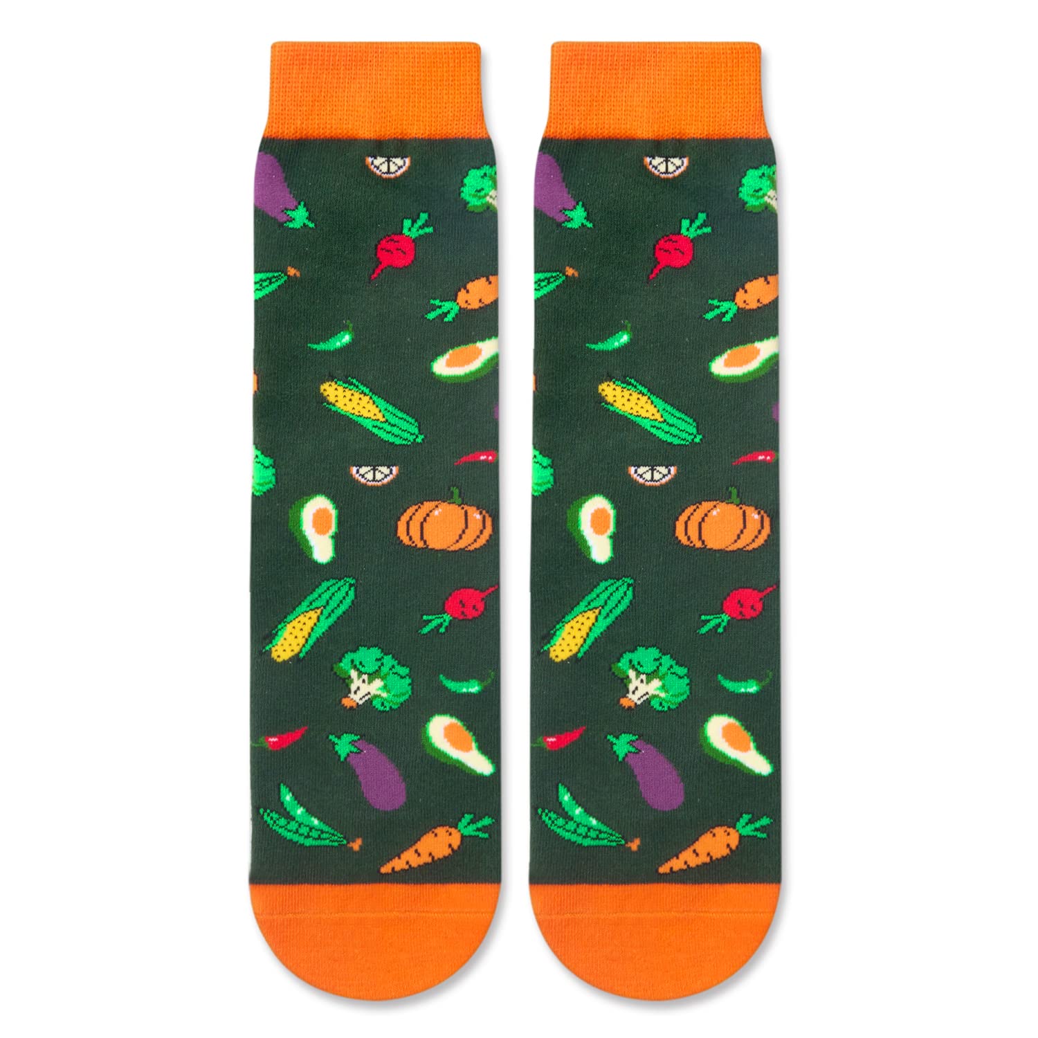 HAPPYPOP Funny Vegan Gifts Ideas for Women - Vegetarian Gifts Men, Vegan Socks Vegetable Socks For Her