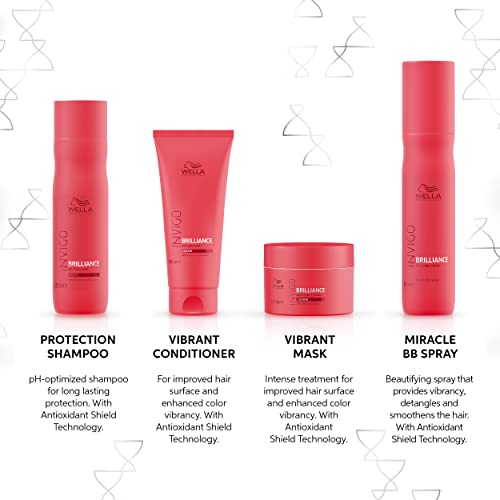 Wella Professionals Invigo Brilliance Shampoo & Conditioner Set For Coarse Hair, For Color Protection & Color Vibrancy
