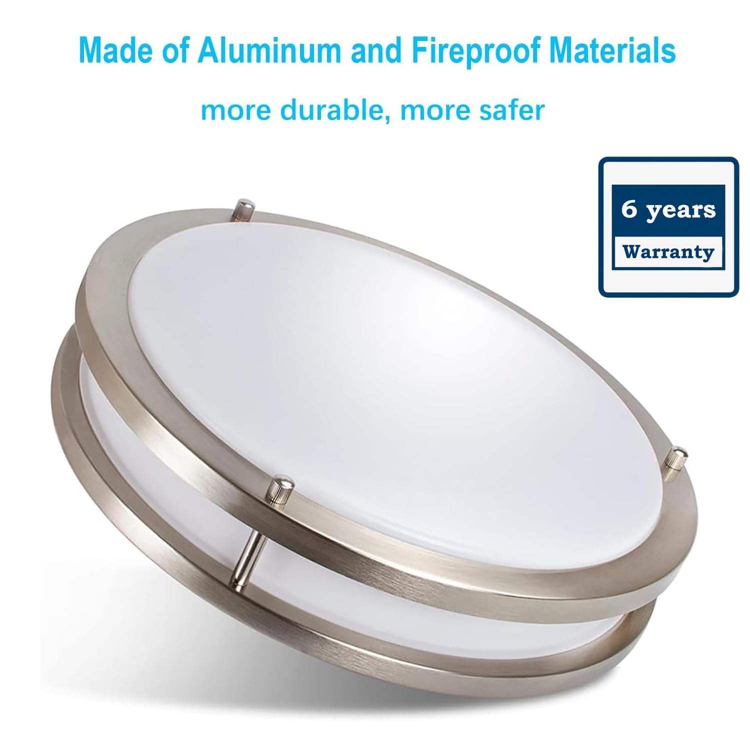 Drosbey 36W LED Ceiling Light Fixture, 13in Flush Mount Light Fixture, Ceiling Lamp for Bedroom, Kitchen, Bathroom, Hallway, Stairwell, Super Bright 3200 Lumens, 5000K Daylight White