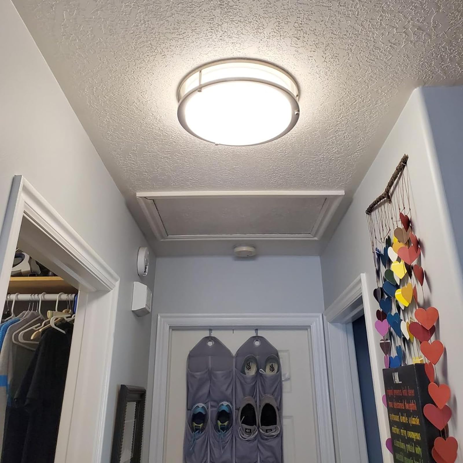 Drosbey 36W LED Ceiling Light Fixture, 13in Flush Mount Light Fixture, Ceiling Lamp for Bedroom, Kitchen, Bathroom, Hallway, Stairwell, Super Bright 3200 Lumens, 5000K Daylight White