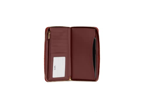 COACH Dempsey Large Phone Wallet In Signature Jacquard With Stripe Patch (IM/Red Apple Multi)