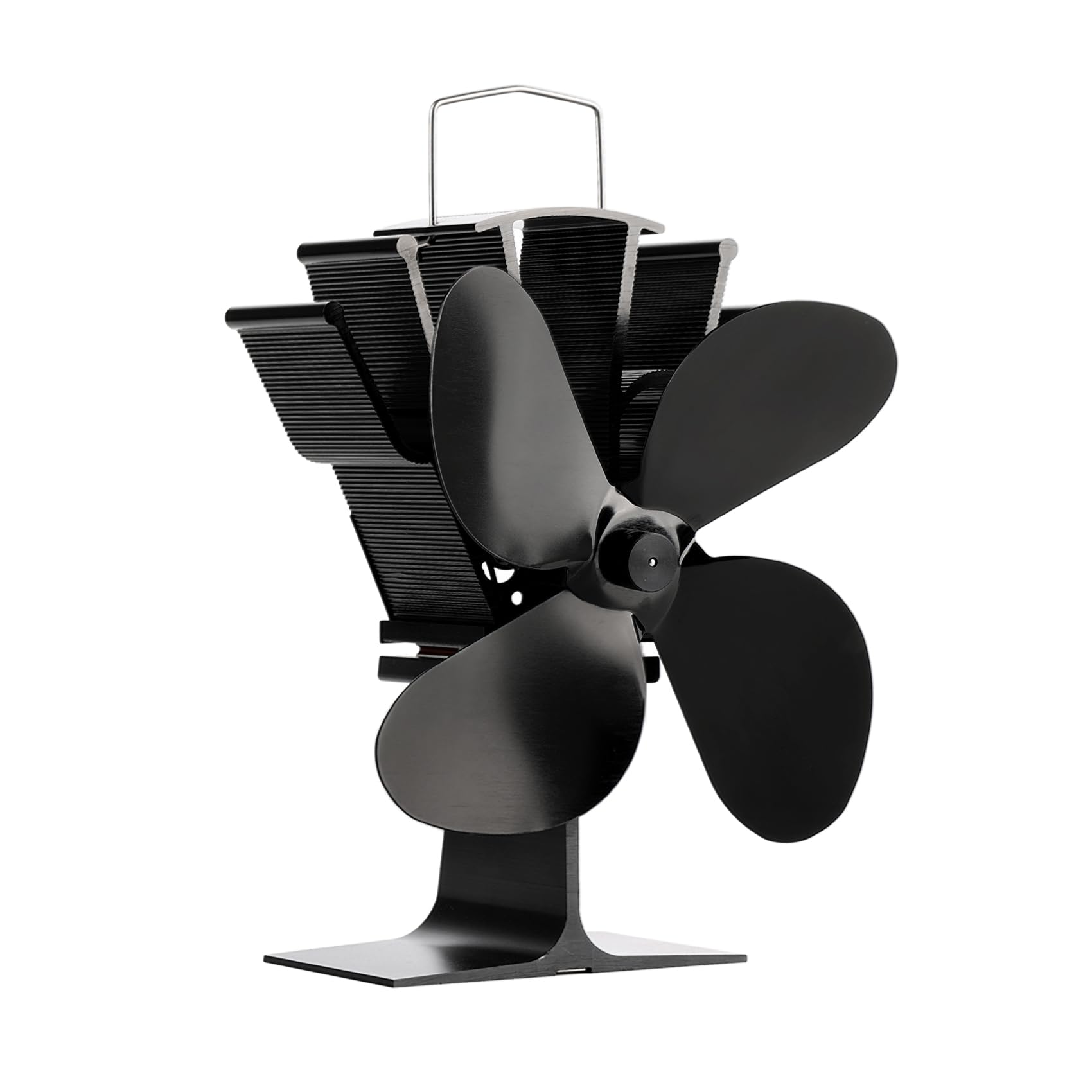 Wood Stove Fan Heat Powered - Fireplace Fan, Wood Stove Accessories 4 Blades Heat Powered Fan, Woodstove Fan Non Electric for Gas/Pellet/Wood Log Burner Stove by Underwood Aggregator
