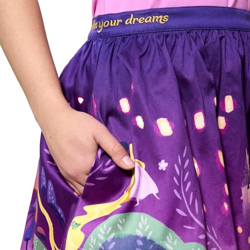 Loungefly Stitch Shoppe Disney Rapunzel Story of Rapunzel Sandy Skirt - Size Medium