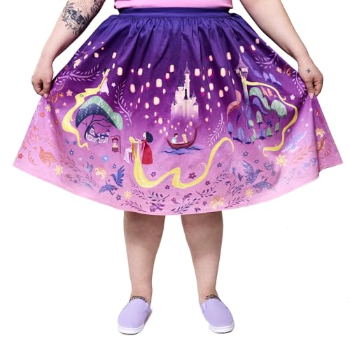 Loungefly Stitch Shoppe Disney Rapunzel Story of Rapunzel Sandy Skirt - Size Medium