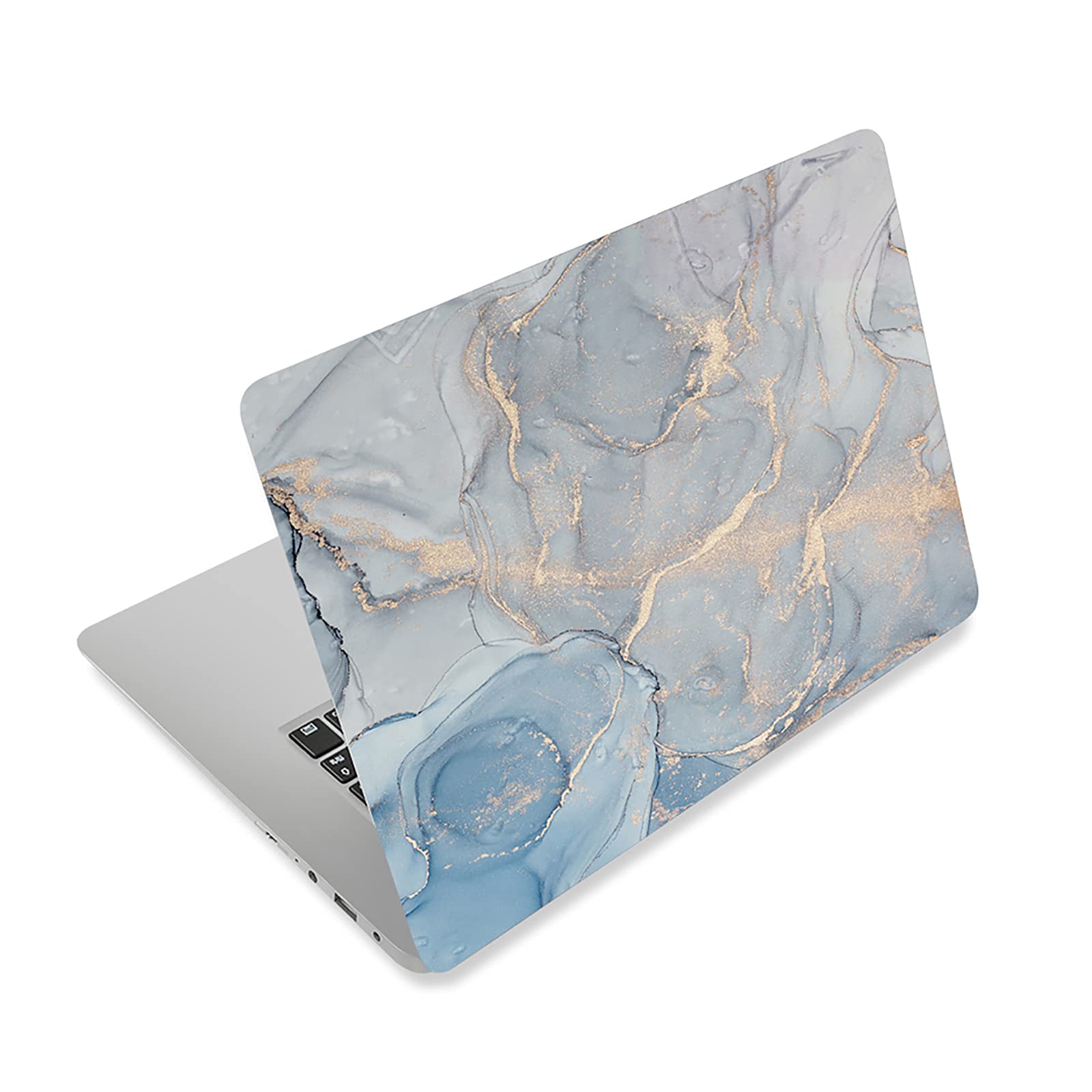 ArtSo Laptop Skin Sticker Decal, 12" 13" 13.3" 14" 15" 15.4" 15.6 inch Laptop Universal Netbook PC Notebook Vinyl Reusable Skin Sticker Cover Art Case Protector Personalized,Blue Grey Marble